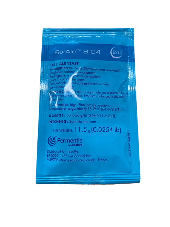 Fermentis Safale S-04 Dry Ale Yeast – 3 Ring Circus Brew Shop